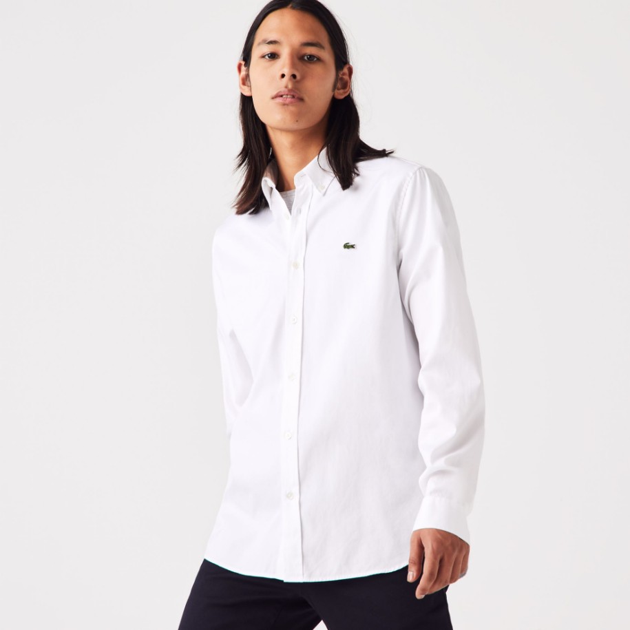 Ανδρικό Πουκάμισο Premium Cotton Regular Fit | Lacoste Greece Online ...