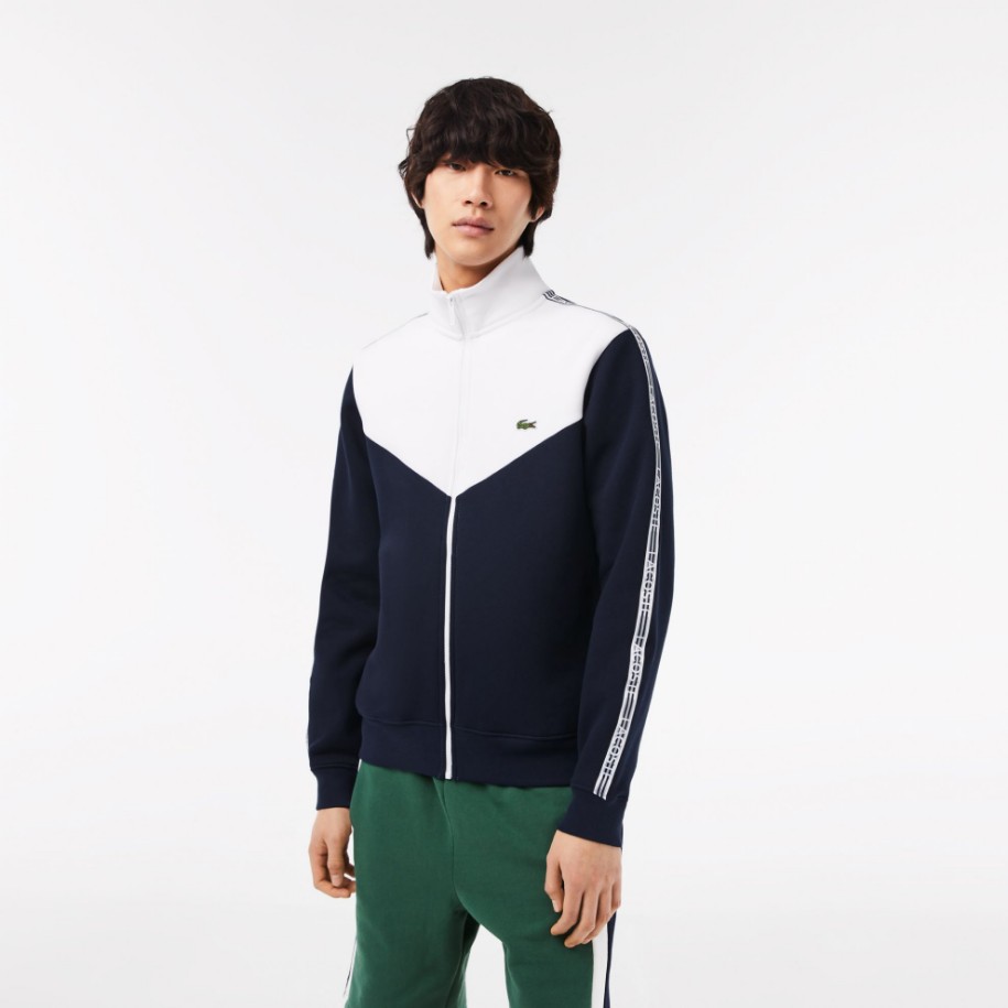 Ανδρικό Lacoste Colourblock Φούτερ με Φερμουάρ Classic Fit | Lacoste ...