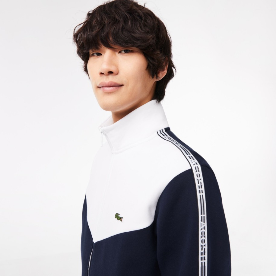 Ανδρικό Lacoste Colourblock Φούτερ με Φερμουάρ Classic Fit | Lacoste ...