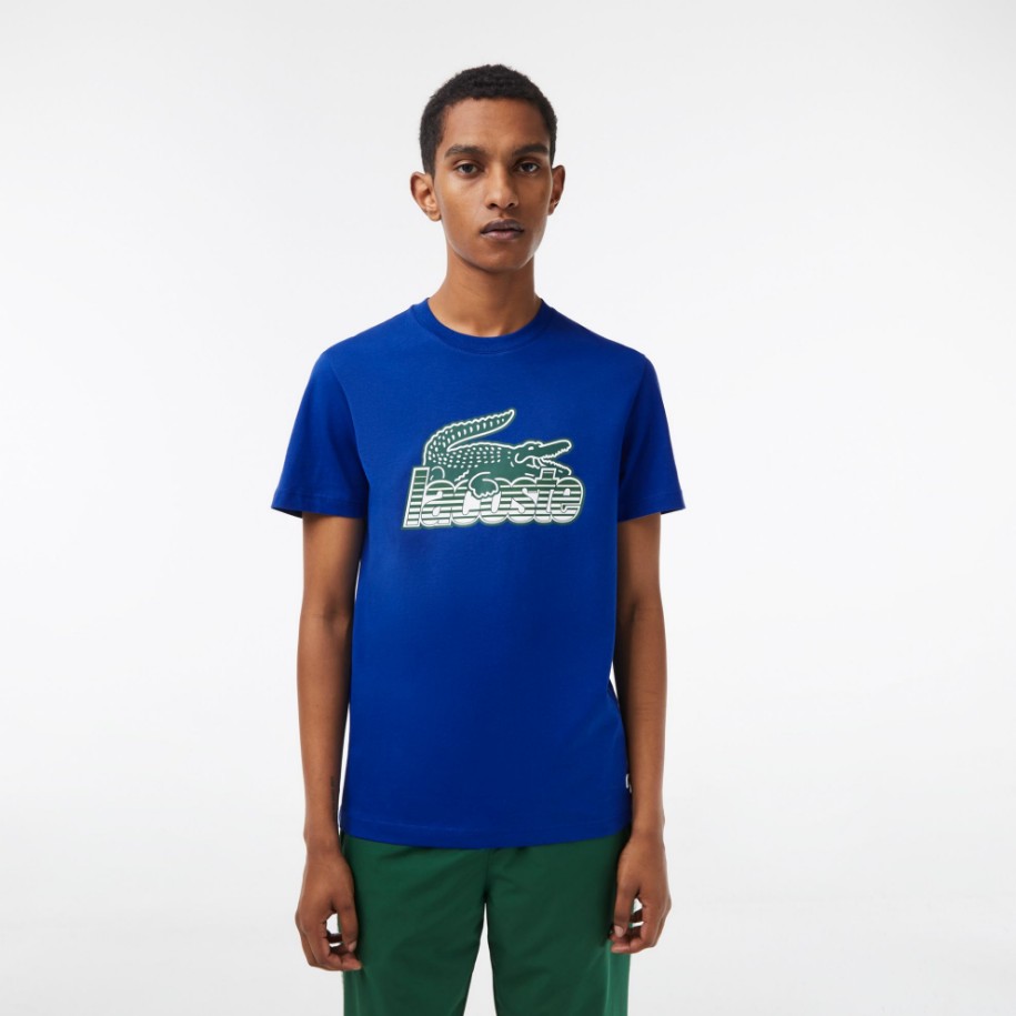 Ανδρικό Lacoste Βαμβακερό Print T-shirt | Lacoste Greece Online Boutique