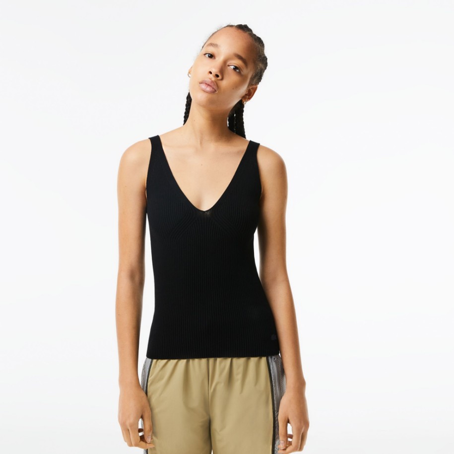 Γυναικείο Lacoste Ribbed Knit Tank Top χωρις Ραφές | Lacoste Greece ...