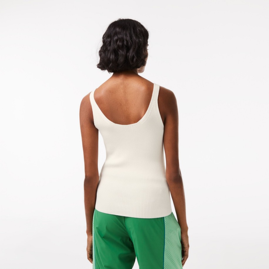 Γυναικείο Lacoste Ribbed Knit Tank Top χωρις Ραφές | Lacoste Greece ...