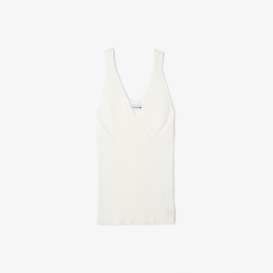 Γυναικείο Lacoste Ribbed Knit Tank Top χωρις Ραφές | Lacoste Greece ...