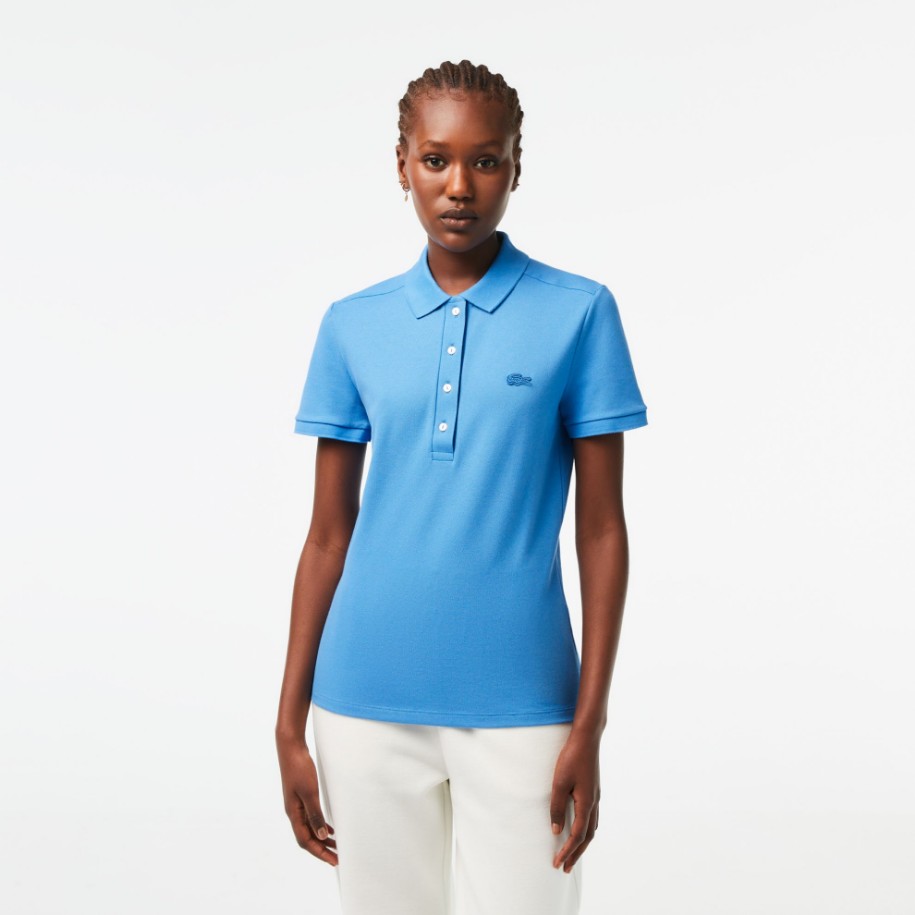 Lacoste Γυναικεία Stretch Cotton Piqué Polo Μπλούζα Slim Fit | Lacoste Greece Online Boutique