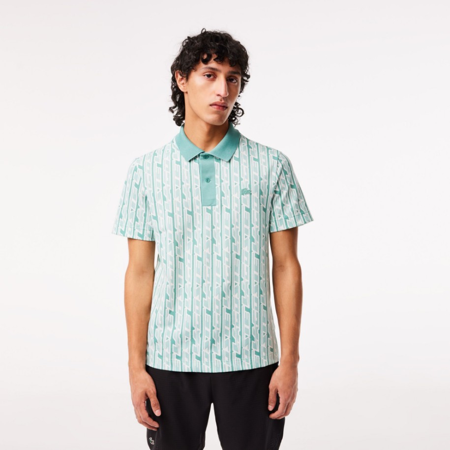 Ανδρική Lacoste Movement Polo Μπλούζα Two-Tone Printed | Lacoste Greece ...