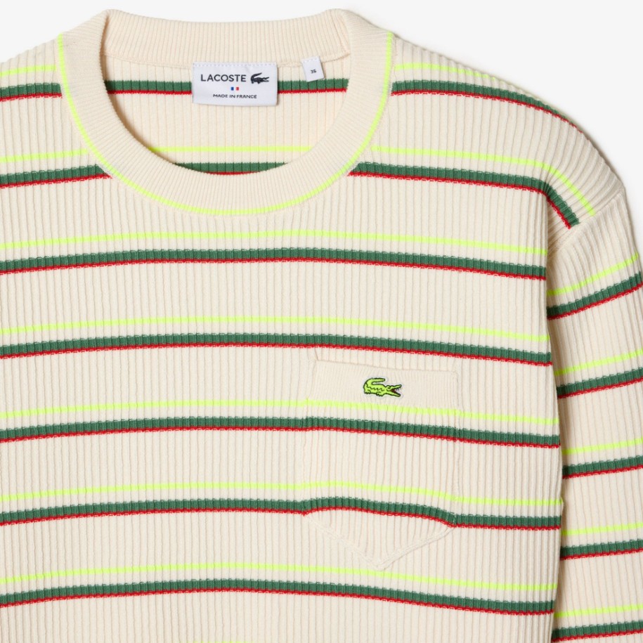 Γυναικείο Lacoste French Made Ριγέ Πουλόβερ | Lacoste Greece Online ...