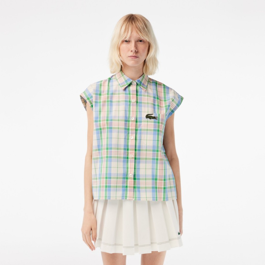 Γυναικείο Lacoste Καρό Πουκάμισο | Lacoste Greece Online Boutique