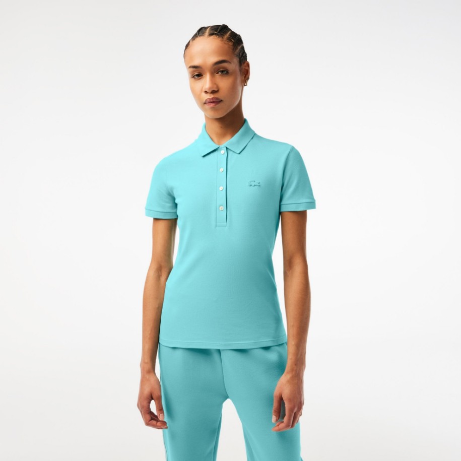 Lacoste Γυναικεία Stretch Cotton Piqué Polo Μπλούζα Slim Fit | Lacoste Greece Online Boutique