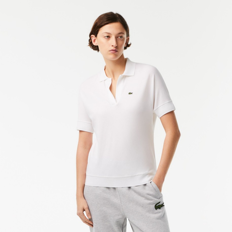 Γυναικεία Lacoste Flowy Piqué Polo Μπλούζα Loose Fit | Lacoste Greece Online Boutique