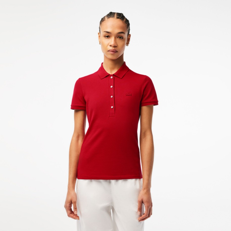Lacoste Γυναικεία Stretch Cotton Piqué Polo Μπλούζα Slim Fit | Lacoste Greece Online Boutique