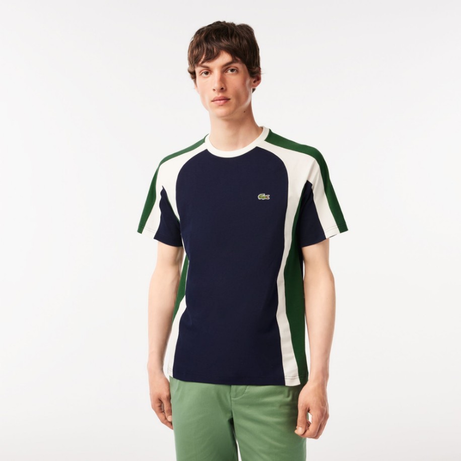 Ανδρικό Lacoste Colorblock Βαμβακερό T-shirt | Lacoste Greece Online ...