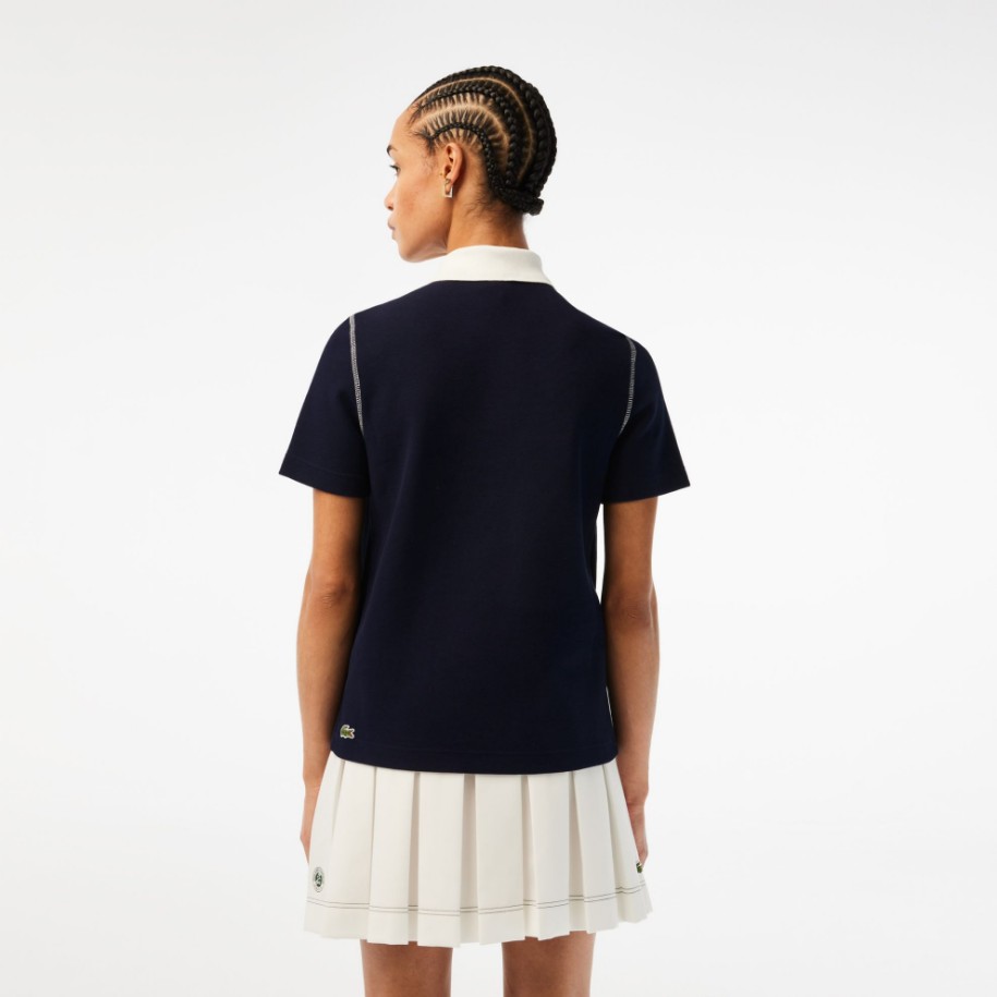 Γυναικεία Lacoste Sport Roland Garros Edition Cotton Piqué Polo Μπλούζα ...