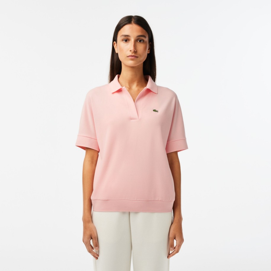 Γυναικεία Lacoste Flowy Piqué Polo Μπλούζα Loose Fit | Lacoste Greece ...