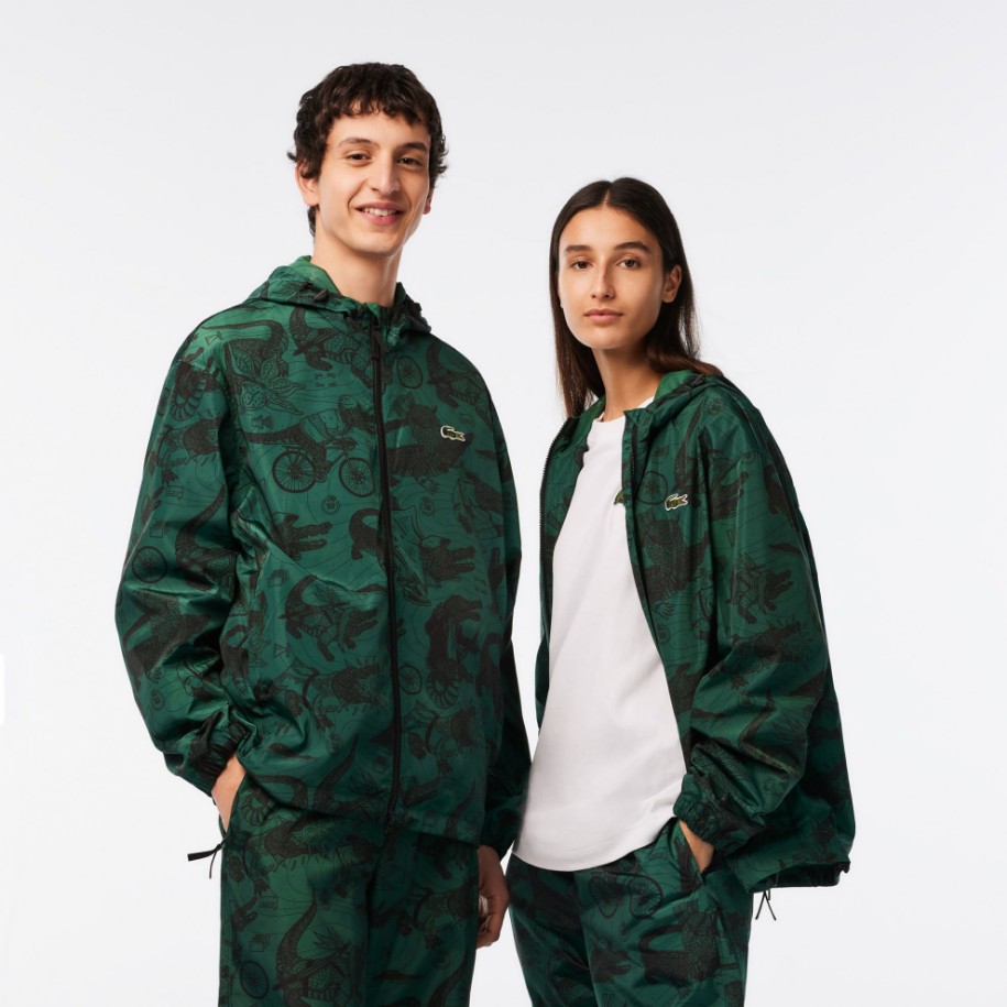 Unisex Lacoste x Netflix Printed Jacket με Κουκούλα | Lacoste Greece ...
