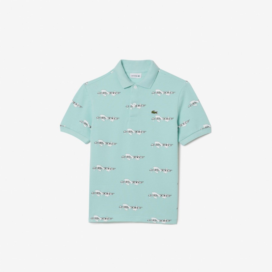Παιδική Lacoste Printed Polo Μπλούζα από Οργανικό Βαμβάκι | Lacoste ...