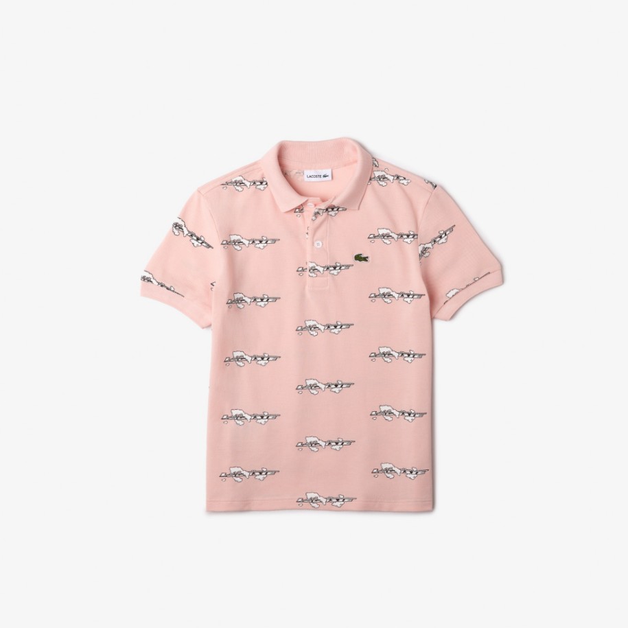 Παιδική Lacoste Printed Polo Μπλούζα από Οργανικό Βαμβάκι | Lacoste ...