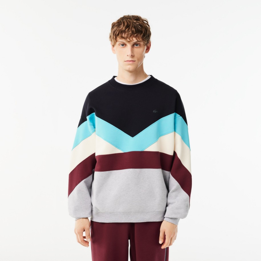 Ανδρικό Double Sided Colourblock Φούτερ Loose fit | Lacoste Greece ...