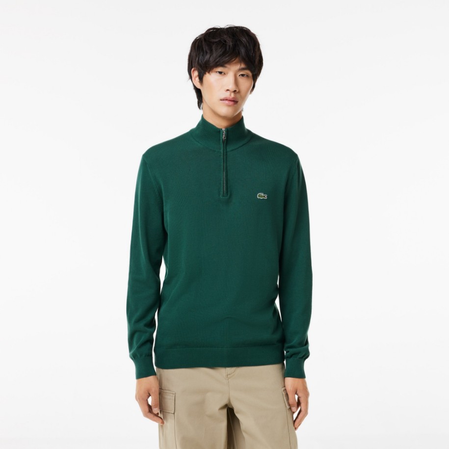 Ανδρικό Zippered Πουλόβερ από Οργανικό Βαμβάκι | Lacoste Greece Online ...
