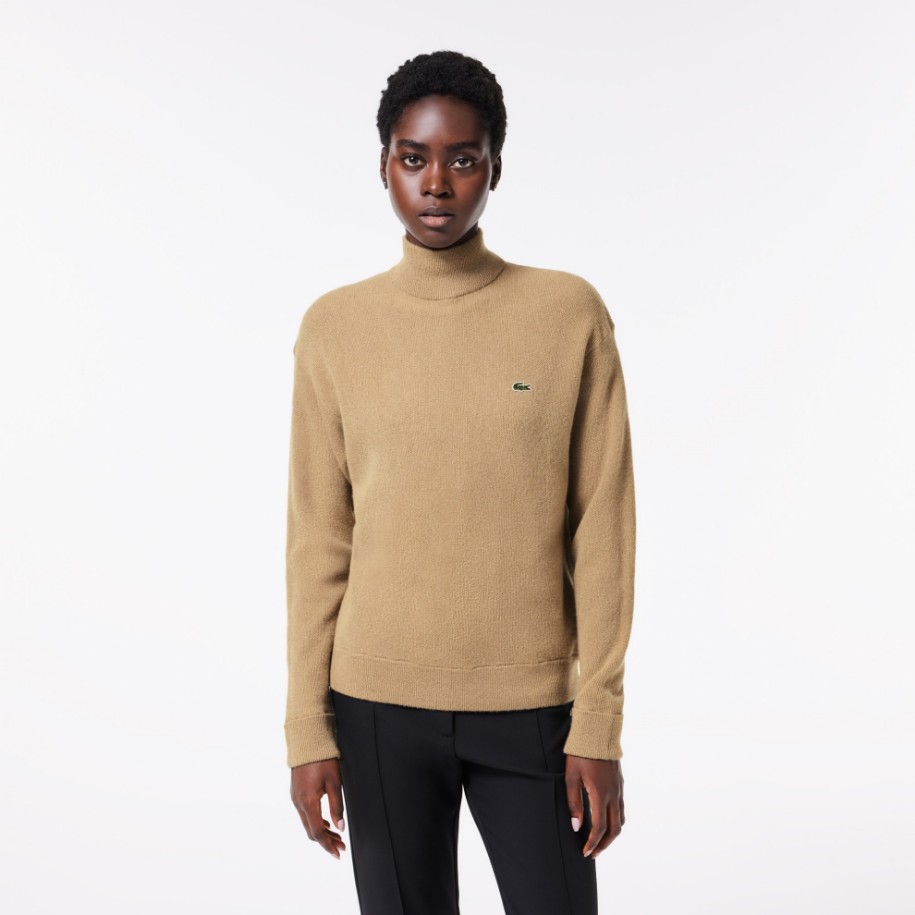 Γυναικείο Lacoste High Neck Μάλλινο Πουλόβερ | Lacoste Greece Online ...