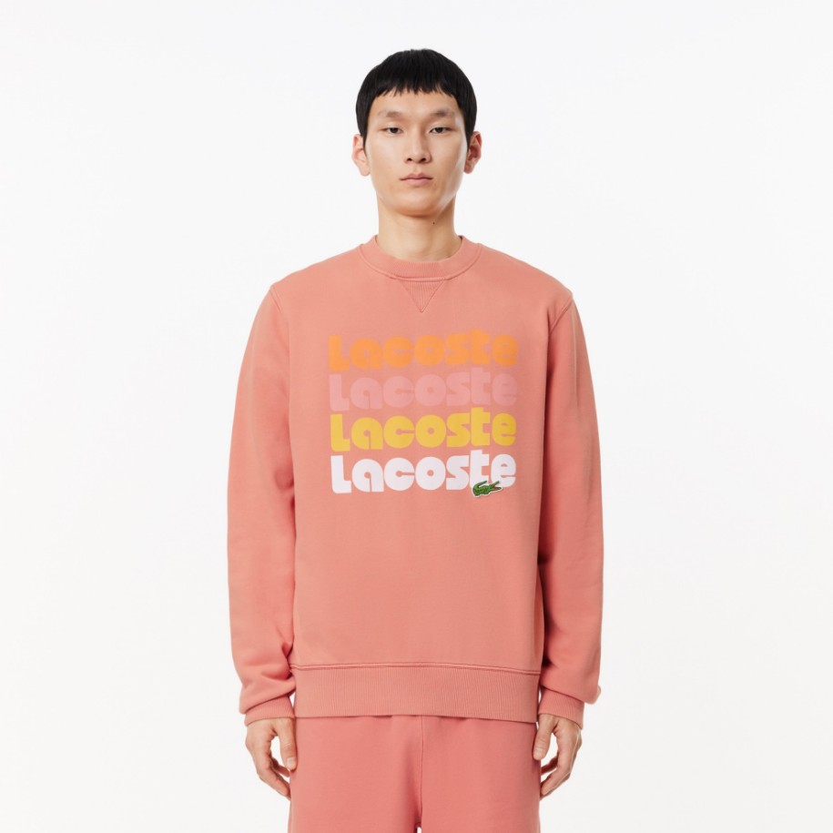 Ανδρικό Washed Effect Ombré Print Φούτερ | Lacoste Greece Online Boutique