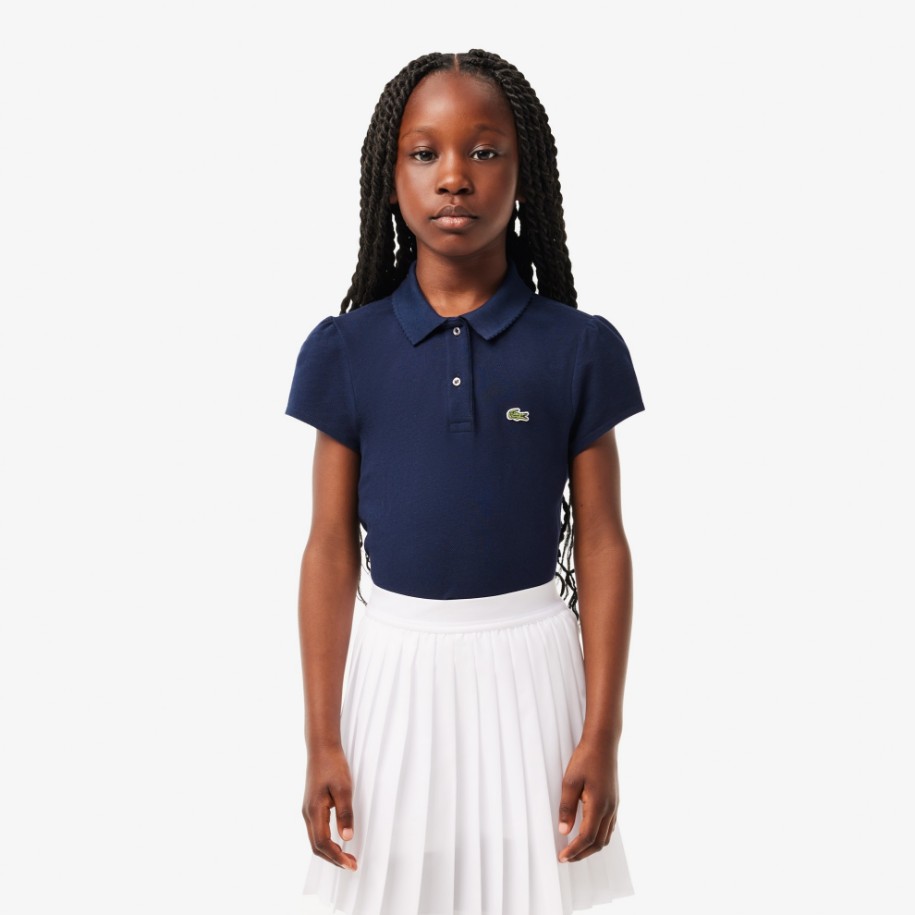 Παιδική Lacoste Mini Piqué Polo Μπλούζα με Κυματιστό Γιακά | Lacoste ...