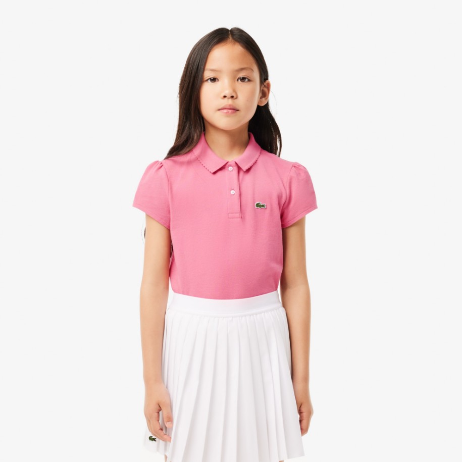 Παιδική Lacoste Mini Piqué Polo Μπλούζα με Κυματιστό Γιακά | Lacoste ...