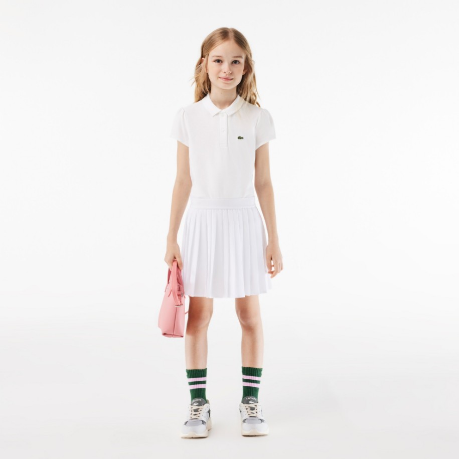 Παιδική Lacoste Mini Piqué Polo Μπλούζα με Κυματιστό Γιακά | Lacoste ...
