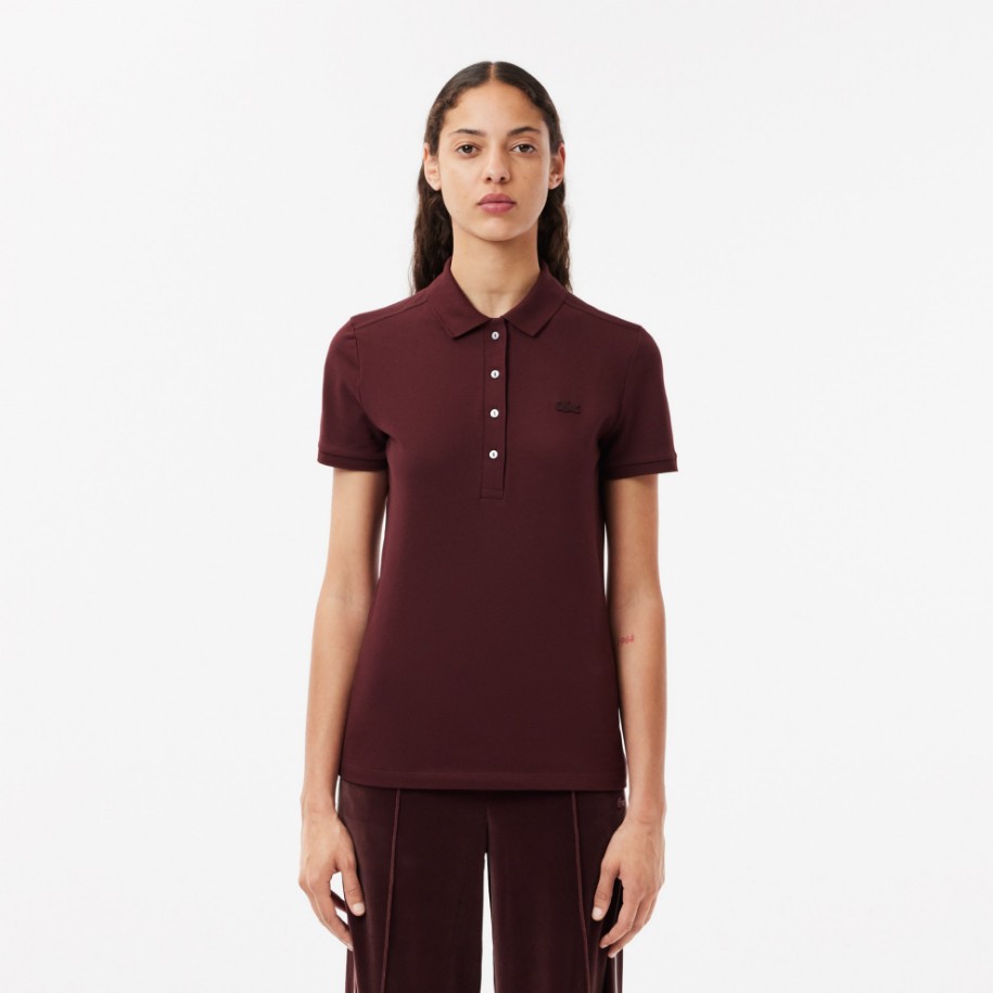 Lacoste Γυναικεία Stretch Cotton Piqué Polo Μπλούζα Slim Fit | Lacoste Greece Online Boutique