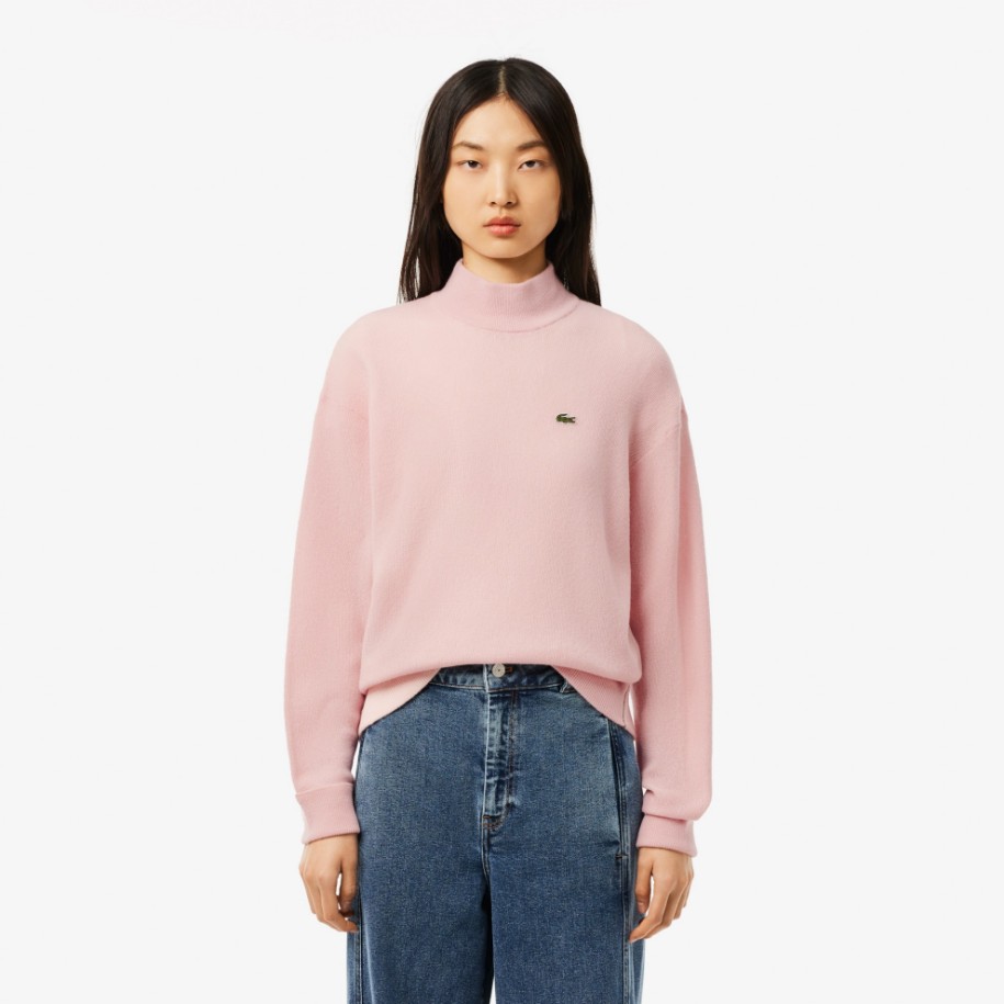 Γυναικείο Lacoste High Neck Μάλλινο Πουλόβερ | Lacoste Greece Online ...