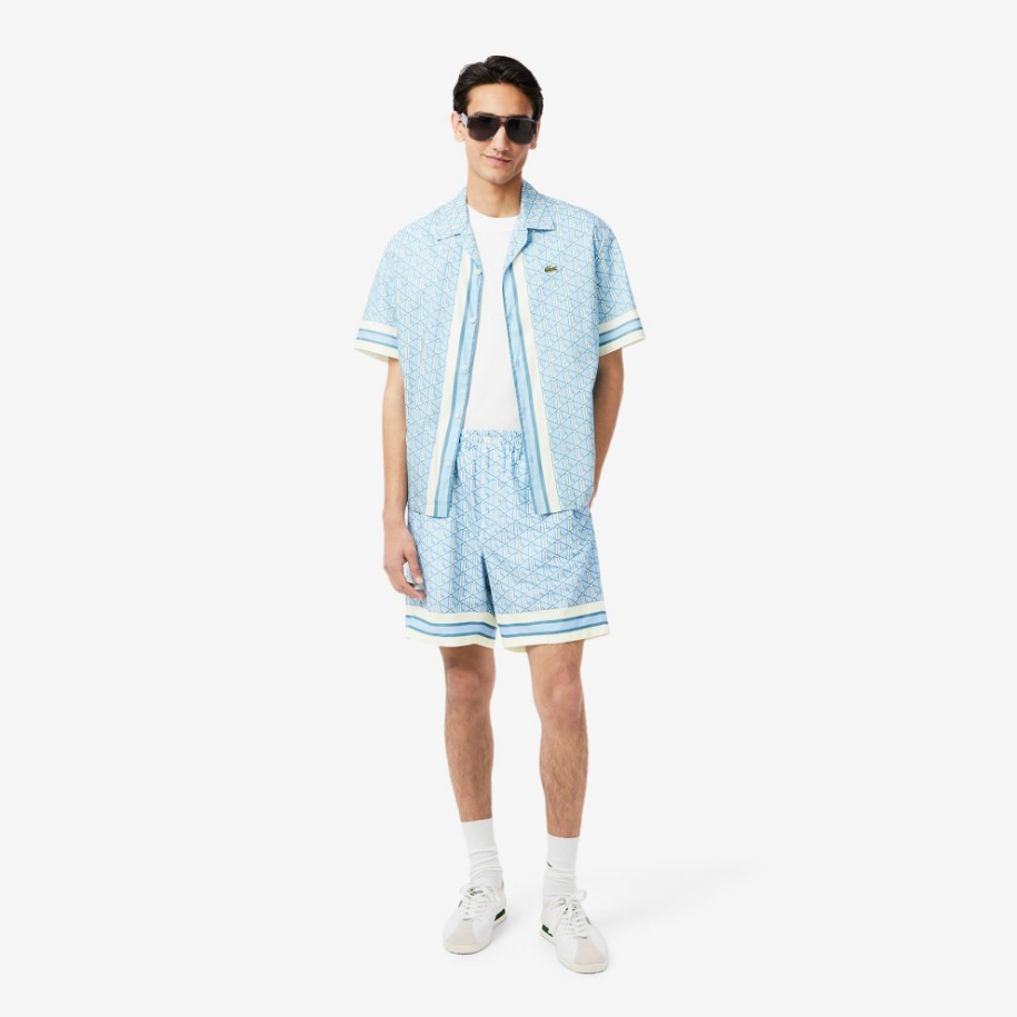 Ανδρικό Lightweight Monogram Print Σορτς | Lacoste Greece Online Boutique