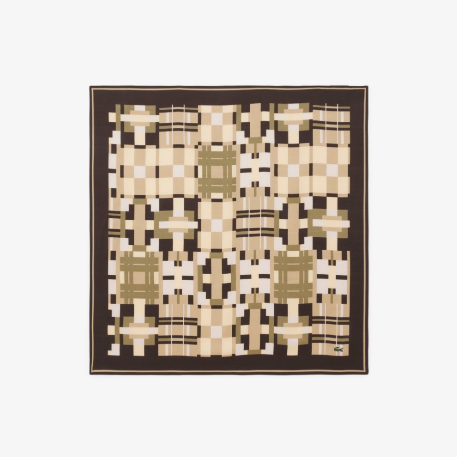 Γυναικείο Geometric Pattern Φουλάρι | Lacoste Greece Online Boutique