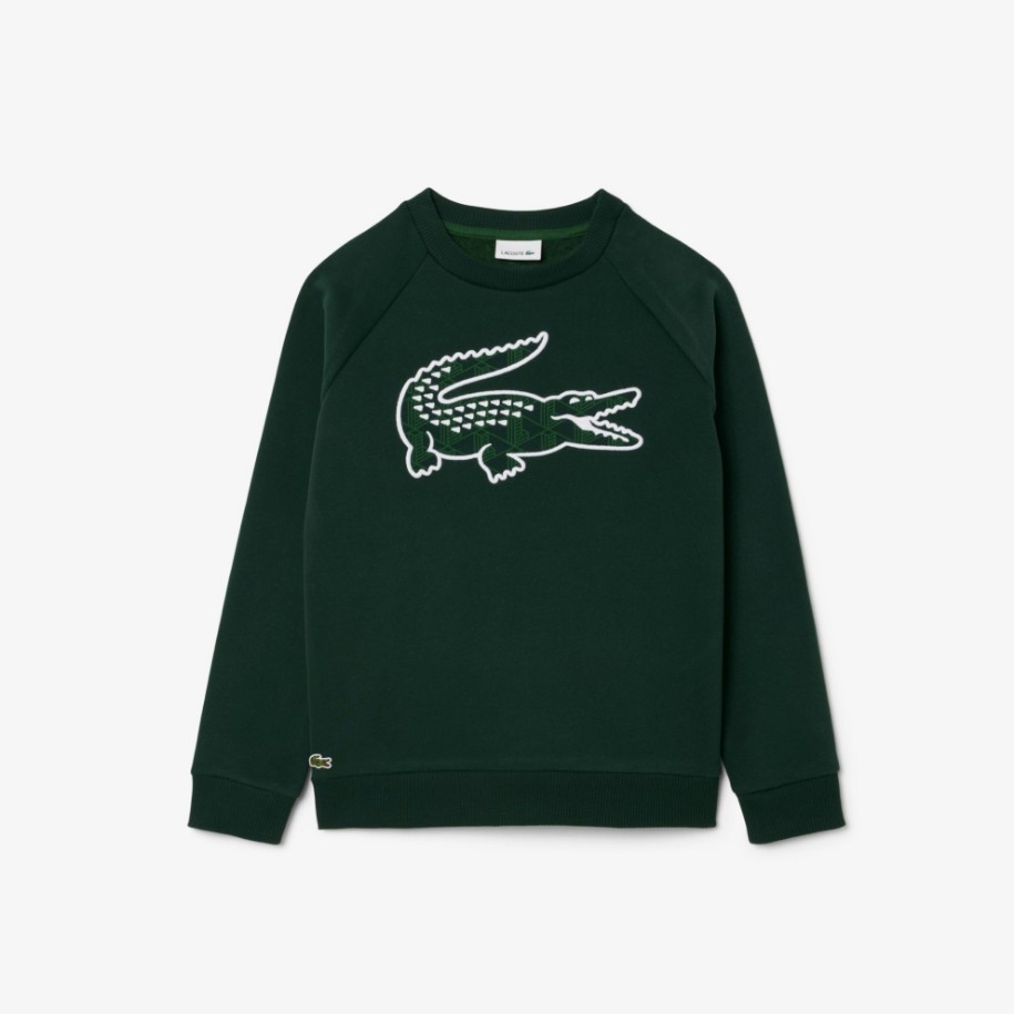 Παιδικό Monogram Print Fleece Φούτερ | Lacoste Greece Online Boutique