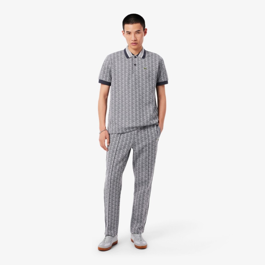 Ανδρικό Paris Monogram Jacquard Track Παντελόνι | Lacoste Greece Online ...